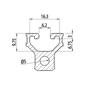 Perfil TSLOT 3030 3MTS - ROLL CNC